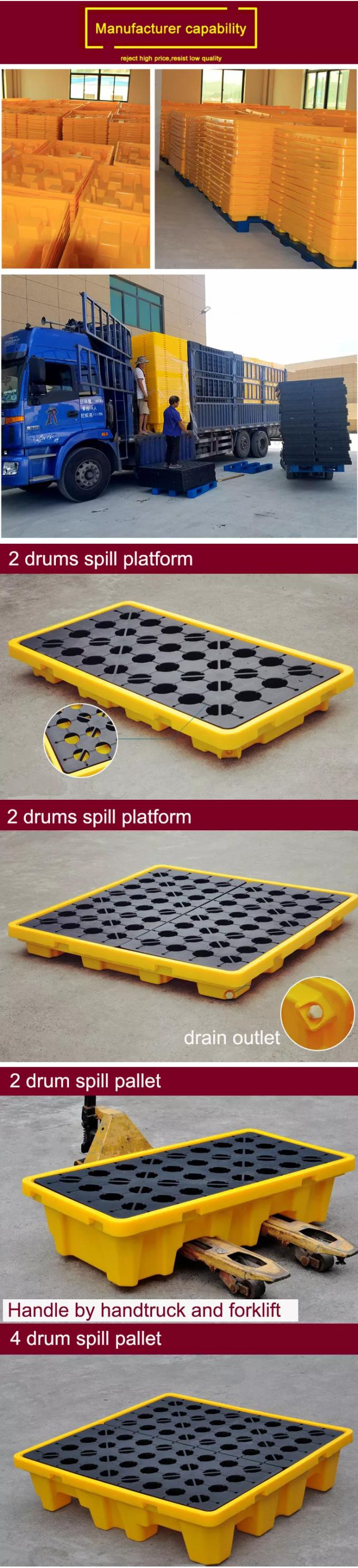 Stackable Oil Bunding Trays 4 Secondary Chemical Containment Pallet